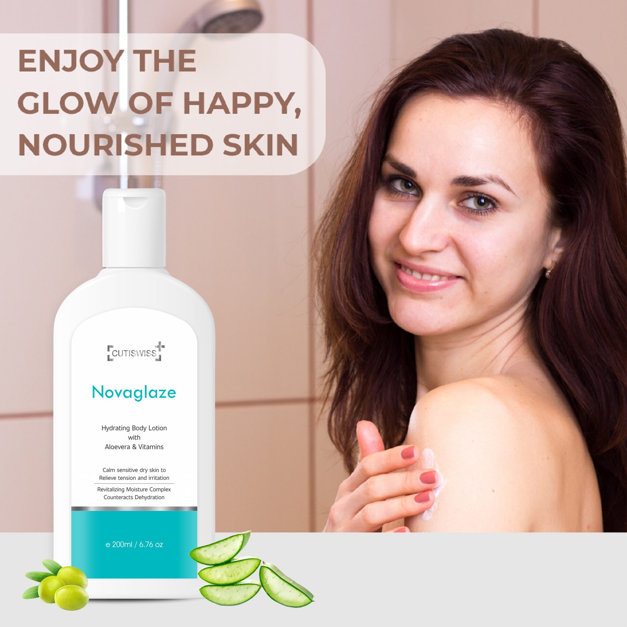 cutiswiss Novaglaze hydrating Body Lotion 200ml. - Cutiswiss